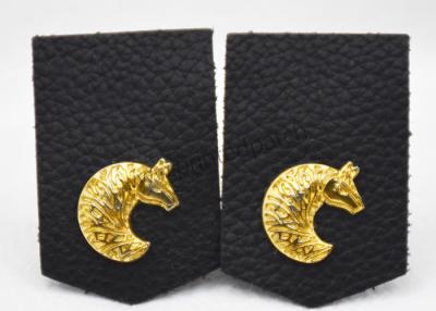 China Custom Washable Denim Leather Patches with Metal Logo - 500pcs MOQ, 7-10 Day Production for sale