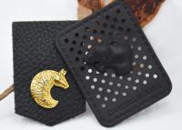 China Custom Washable Denim Leather Patches with Metal Logo - 500pcs MOQ, 7-10 Day Production for sale