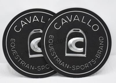 China 2mm Silver TPU Embossed Patches with 3D Logo on Black Suede - OEKO-TEX Certified for Ski Wear and Jackets for sale