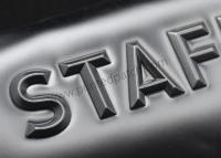 China 2.5mm 3D High-Frequency PU Leather Patches for Handbags - Matt Black Finish with 140-160°C Processing for sale