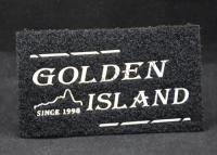 China 2D 0.5mm Silver Embossed High-Frequency Patches with Black Female Velcro Backing for Garments for sale