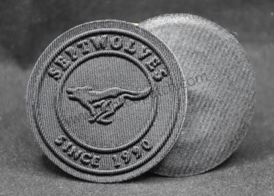 China 2.5mm Thickness Custom High-Frequency Embossed Patches with Silk Screen Printing for Garments and Accessories for sale