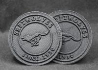 China 2.5mm Thickness Custom High-Frequency Embossed Patches with Silk Screen Printing for Garments and Accessories for sale