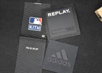 China Custom 3cm Recycled Polyester Tape Silicone Rubber Logo Stickers - 3D Matte Relief Labels with Oeko-Tex Certification for sale
