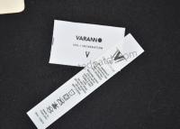 China 0.4mm Silicone Rubber Flag Labels on Black Polyester Tape for Parka Jackets - 140°C-160°C Heat Transfer for sale