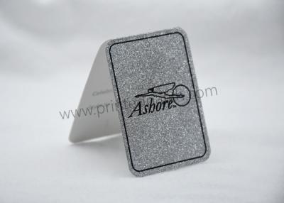 China OEM Silver Glitter Printed Recycled Paper Hang Tags - Custom Sizes 15-20 Day Lead Time with Oeko-Tex Certification for sale