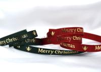 China Custom Christmas Polyester Satin Ribbon - 500M MOQ, 100M Rolls with Custom Branding for Gift Packaging for sale