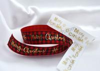 China Custom Christmas Polyester Satin Ribbon - 500M MOQ, 100M Rolls with Custom Branding for Gift Packaging for sale