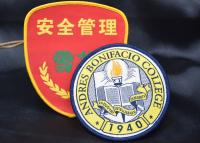 China Custom Embroidered Patches 70mm Eco-Friendly OEKO-TEX Certified Iron-On Sew-On Clothing Labels for sale