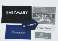 China Custom Woven Clothing Labels 70mm OEKO-TEX Certified Iron On Embroidered Patches 500pcs MOQ for sale