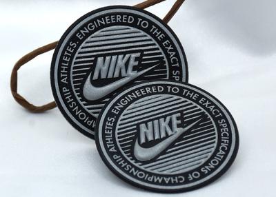 China Embossed Round Nik Logo TPU 3M Reflective Labels 300psi for Sweatpants for sale