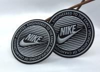 China Embossed Round Nik Logo TPU 3M Reflective Labels 300psi for Sweatpants for sale