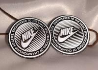 China Embossed Round Nik Logo TPU 3M Reflective Labels 300psi for Sweatpants for sale