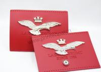 China Custom 3D Eagle Embossed Leather Patches with Gold TPU Logo - 500pcs MOQ, 15-Day Production for sale