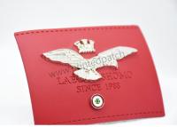 China Custom 3D Eagle Embossed Leather Patches with Gold TPU Logo - 500pcs MOQ, 15-Day Production for sale
