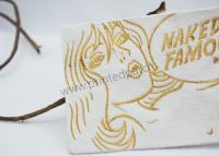 China Custom Hot Stamped OEKO PU Leather Patches with Girl Pattern - 500pcs MOQ, 7-10 Day Production for sale