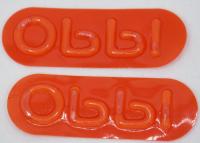 China Custom Injection Molding TPU Cuff Tabs with 3D Logo Patches - 500pcs MOQ, 10-12 Day Mold Making for sale