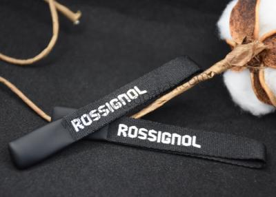 China Black 125cm Non-Elastic Drawstring Cord with Custom Logo and Silicone Endings for Garments and Bags for sale