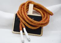 China 2.5cm Shiny Silicone Ending Round Polyester Drawstring Cord - 120cm Length, 5mm Diameter for Swimwear & Hoodies for sale