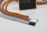 China 2.5cm Shiny Silicone Ending Round Polyester Drawstring Cord - 120cm Length, 5mm Diameter for Swimwear & Hoodies for sale