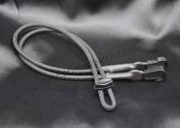 China Grey Matte OEM Metal Buckle Elastic Drawstring Cord 120cm with 5mm Copper Endings for Garments for sale