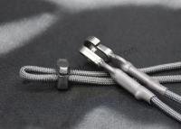 China Grey Matte OEM Metal Buckle Elastic Drawstring Cord 120cm with 5mm Copper Endings for Garments for sale