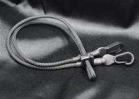 China Grey Matte OEM Metal Buckle Elastic Drawstring Cord 120cm with 5mm Copper Endings for Garments for sale