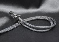 China Grey Matte OEM Metal Buckle Elastic Drawstring Cord 120cm with 5mm Copper Endings for Garments for sale