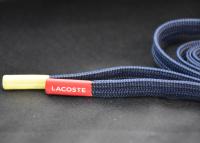 China L120cm Nylon Drawstring Cord with Logo Printed Matte Silicone Tips for Hoodies and Sweatpants for sale