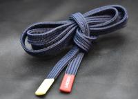China L120cm Nylon Drawstring Cord with Logo Printed Matte Silicone Tips for Hoodies and Sweatpants for sale