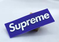 China Custom Embossed PVC Rubber Labels with Supreme Logo - OEKO-TEX Certified, 500pcs MOQ, 15-Day Delivery for sale