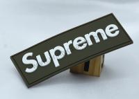 China Custom Embossed PVC Rubber Labels with Supreme Logo - OEKO-TEX Certified, 500pcs MOQ, 15-Day Delivery for sale