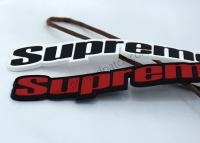 China Custom Embossed PVC Rubber Labels with Supreme Logo - OEKO-TEX Certified, 500pcs MOQ, 15-Day Delivery for sale