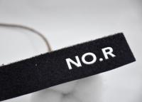 China 0.5mm Degradable White TPU Logo Patches with 20mm Black Velcro for Sportswear and Clothing for sale