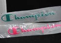 China 8 Colorways 3D Champion Heat Transfer Vinyl Labels - 130-140°C Application, Custom Shapes & Oeko-Tex Certified for sale