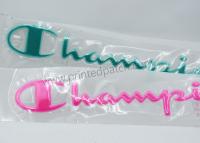 China 8 Colorways 3D Champion Heat Transfer Vinyl Labels - 130-140°C Application, Custom Shapes & Oeko-Tex Certified for sale