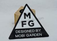 China Triangle Embossed TPU Clothing Labels 130-140°C Heat Press Iron On Patches with Oeko-Tex Certification for sale
