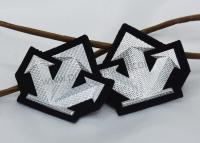 China SGS 5mm 3D Embossed Microfiber Clothing Labels with Silver TPU Logo - Oeko-Tex Certified Custom Patches for sale