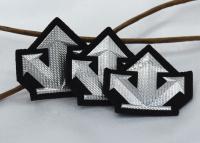 China SGS 5mm 3D Embossed Microfiber Clothing Labels with Silver TPU Logo - Oeko-Tex Certified Custom Patches for sale