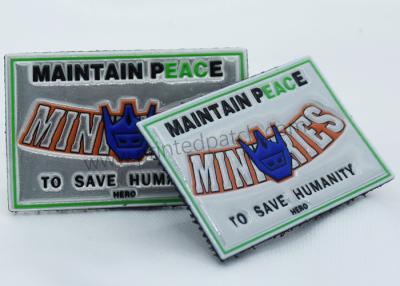 China 4 Colorways 3M Reflective Velcro Patch Screen Printed LOGO For Jeans for sale