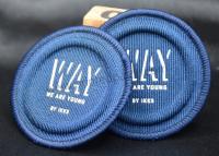 China OEKO 5mm Embossed TPU Patches Canvas Woven Label Patch for Swimwear Custom Logo for sale