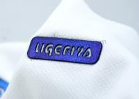 China SGS OEKO Certified 2D Heat Transfer Rubber Logo Blue Color for T-Shirts and Sportswear with 150-160°C Application for sale