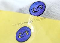 China SGS OEKO Certified 2D Heat Transfer Rubber Logo Blue Color for T-Shirts and Sportswear with 150-160°C Application for sale
