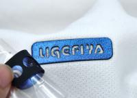 China SGS OEKO Certified 2D Heat Transfer Rubber Logo Blue Color for T-Shirts and Sportswear with 150-160°C Application for sale