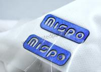 China SGS OEKO Certified 2D Heat Transfer Rubber Logo Blue Color for T-Shirts and Sportswear with 150-160°C Application for sale