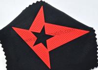 China Red Hollow Star Shape Heat Transfer Labels - 155-160°C Application, 4-5kg Pressure, Custom Patches for Sportswear for sale