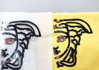 China Raised Stretchable Silicone Heat Transfer Stickers 3D Effect 155-160°C Application Custom Logo Printing for sale