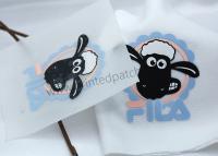 China Embossed 2D Sheep Heat Transfer Clothing Labels SGS Approval for sale
