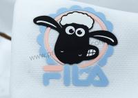 China Embossed 2D Sheep Heat Transfer Clothing Labels SGS Approval for sale