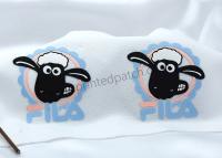 China Embossed 2D Sheep Heat Transfer Clothing Labels SGS Approval for sale
